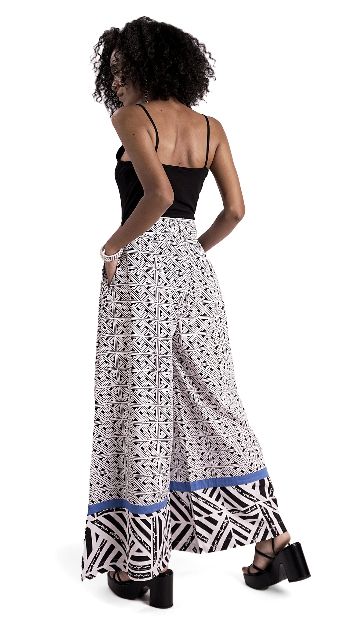 Vino Supraja Keetru Palazzos - Black White Blue – Nyana Nyana Eco ...